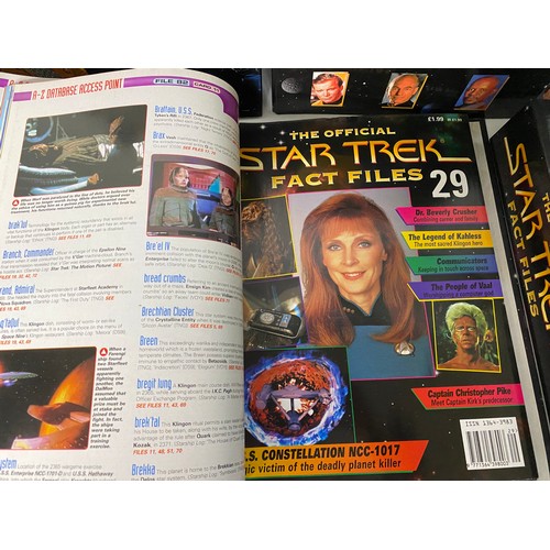 The Official Star Trek fact files in 4 binders and Starlog's Science ...