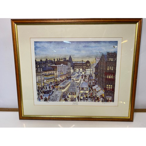 Framed artwork of Haymarket by Terry Gorman, 134/500