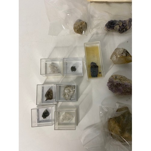 Collection of rocks, minerals, fossils etc