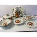 Retro 1960's/70's J & G Meakin "Poppy Pattern" pottery including coffee ...