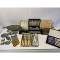 Assortment of vintage cutlery/flatware some in boxes.