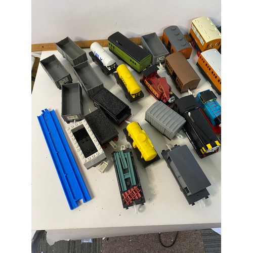 Large box of Tomy trains and carriages 1990's/early 00's