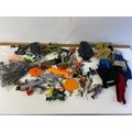 Assortment of Action Man accessories and clothes.