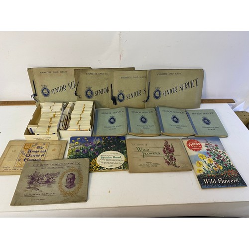 Large collection of completed cigarette card albums and loose cards