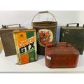 Collection of vintage metal containers