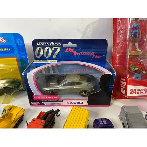 Collection of collectables including die cast cars, DC Nano metal ...