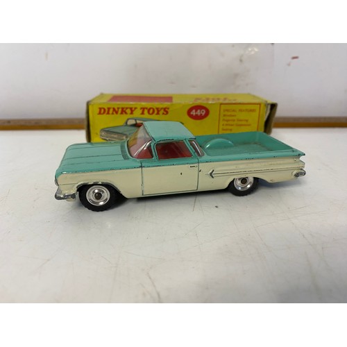 Vintage boxed Dinky 449 Chevrolet 'El Camino' pick-up truck