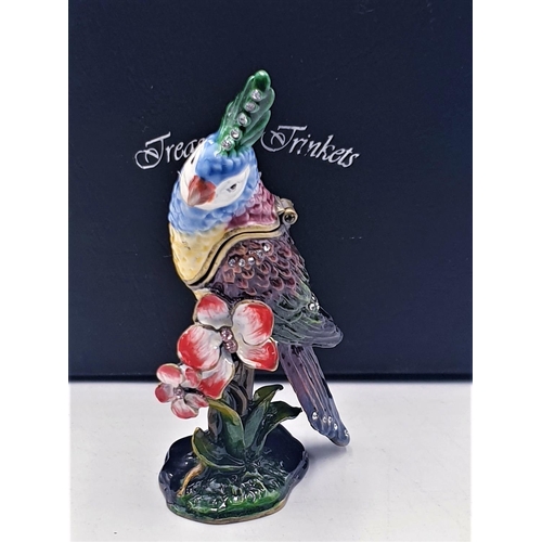 JULIANA DESIGN STUDIO'S METAL/ENAMELLED TRINKET BOX FASHIONED AS A BIRD ...
