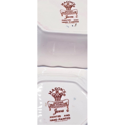 MASONS IRONSTONE DISHES (2) IN THE JAVA DESIGN (Original Boxes)