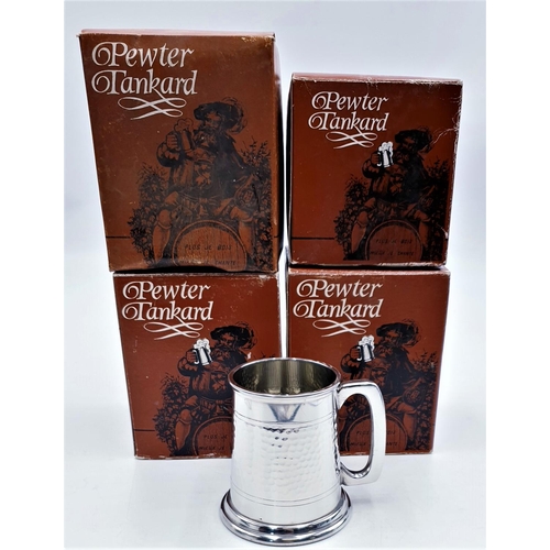 PEWTER TANKARDS (4) (All Original Boxes)