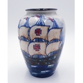 ROYAL CAULDON POTTERY Large 20.5cm (Hand Painted) VASE DEPICTING ...