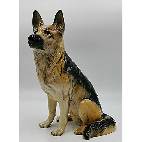 BESWICK Extra Large 35.5cm MODEL OF AN ALSATIAN Model No 2410 (Dark And ...