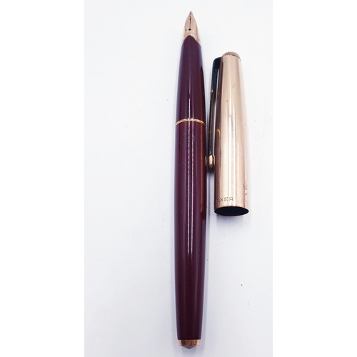 PARKER 14ct FOUNTAIN PEN With 12ct ROLLED GOLD LID