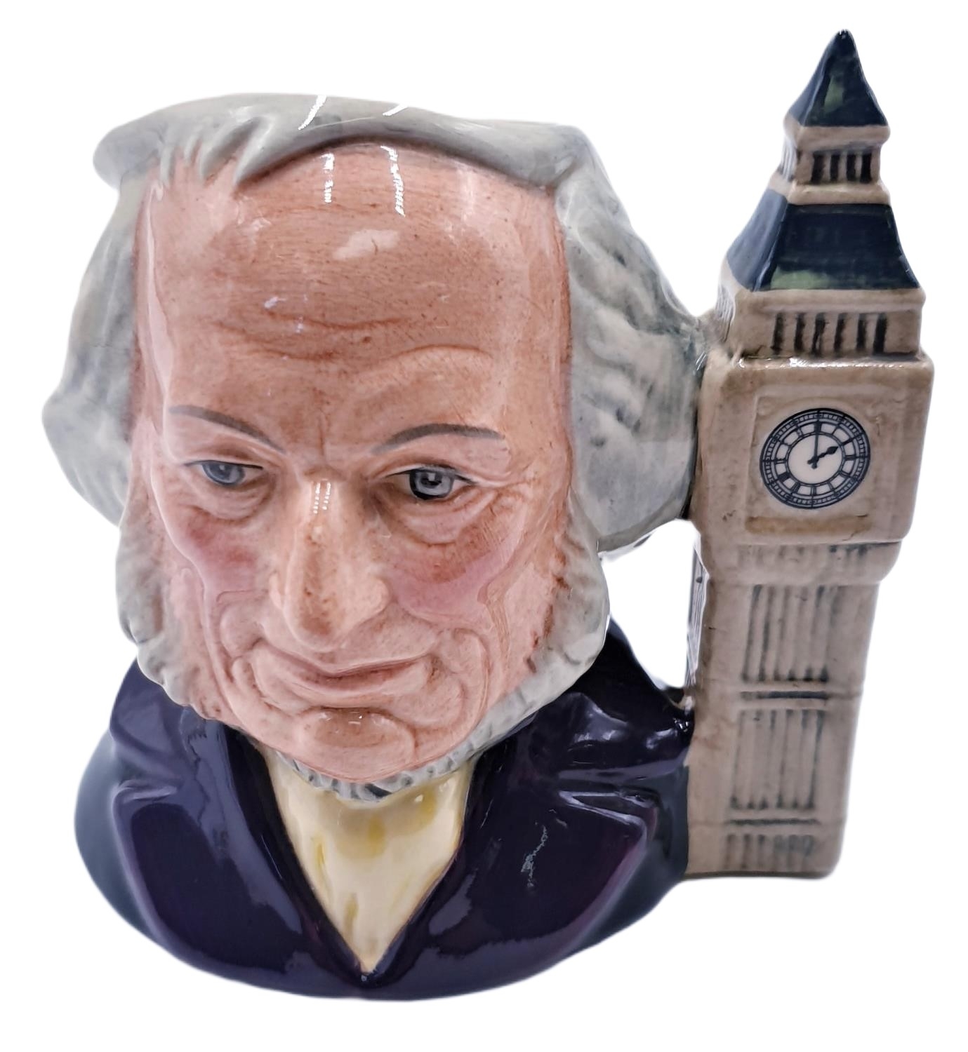 ROYAL DOULTON 11cm CHARACTER JUG "JOHN DOULTON" (Handle: The Tower Of ...