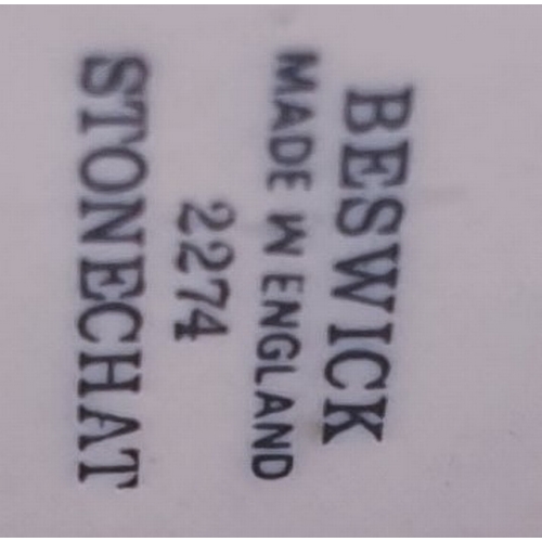 BESWICK 7.6cm MODEL OF A STONECHAT, Model No 2274. (Dark Brown and ...