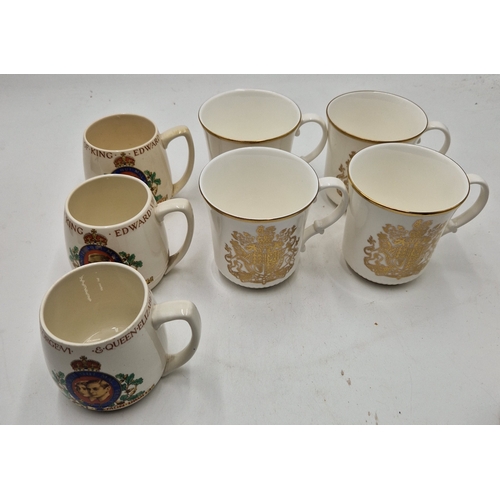 WOOD IVORY WARE (Commemorative Ware) CUPS (3) ROYAL DOULTON SILVER ...