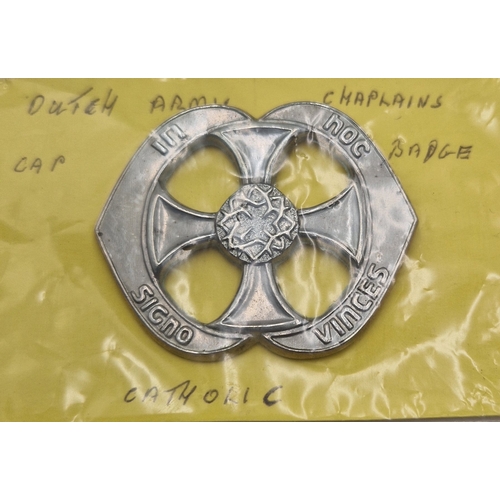 DUTCH ARMY CHAPLINS CAP BADGE "CATHOLK"