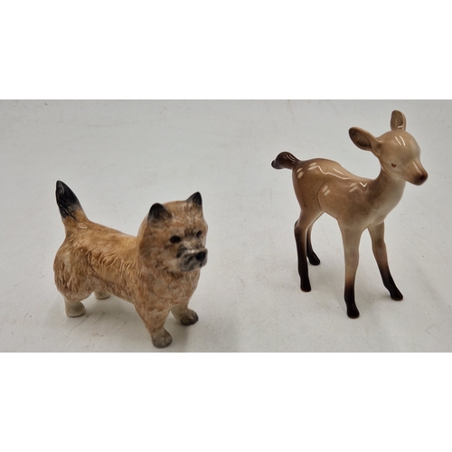 BESWICK MODEL OF A FAWN Plus BESWICK MODEL OF A CAIRN TERRIER
