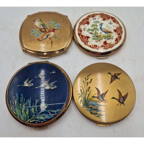 STRATTON POWDER COMPACTS (4) (All Water Birds Design , One Is Signed By ...