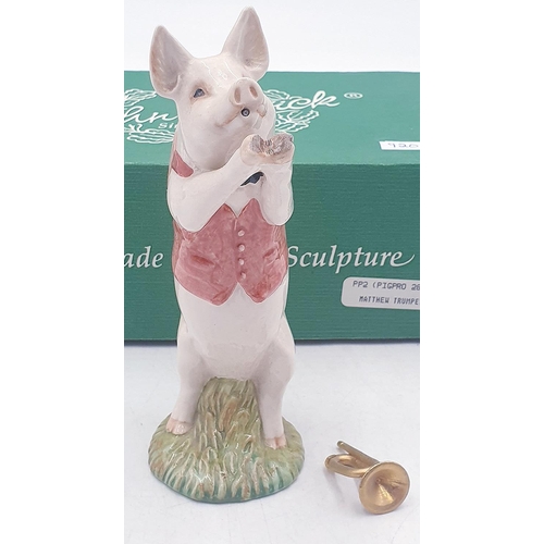 BESWICK 12.7cm CHARACTER MODEL OF A LARGE WHITE PIG "MATTHEW--THE ...