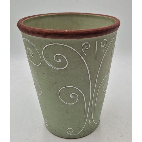 DENBY WARE Large _____cm STONEWARE VASE WITH TUBELINED DECORATION ...