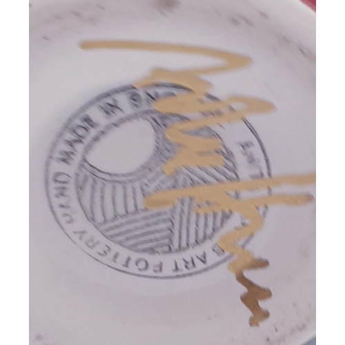 ANITA HARRIS ART POTTERY Large 26cm SKITTLE VASE DEPICTING WHITBY ABBEY ...