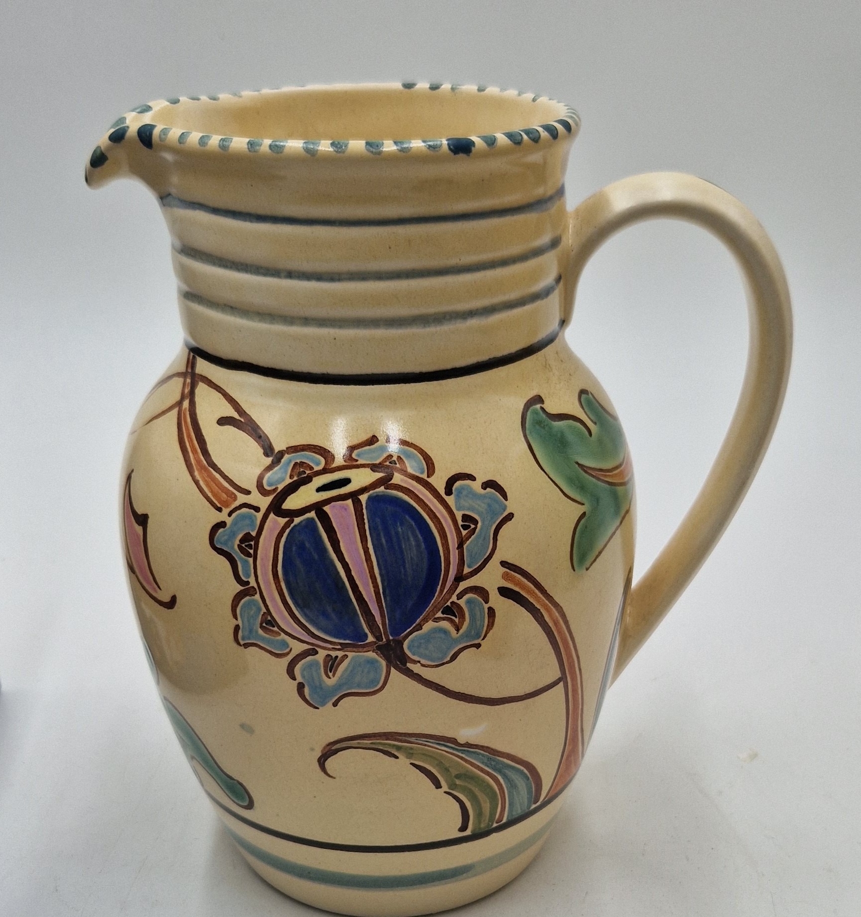 HONITON ART DECO Large 20cm JUG. Honiton Pottery has a rich history in ...