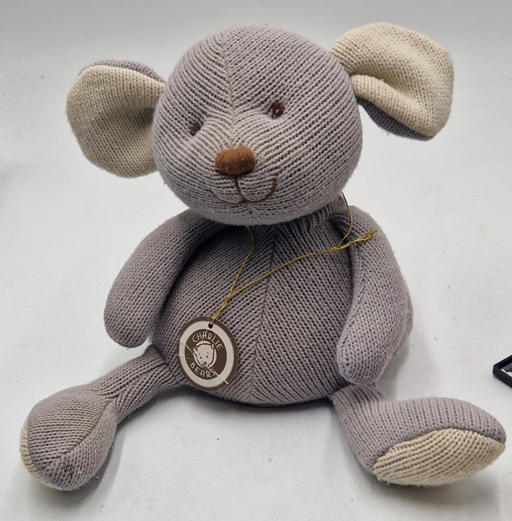 CHARLIE BEAR DOORSTOP (Grey) (Charlie Bears are affordable, collectable ...