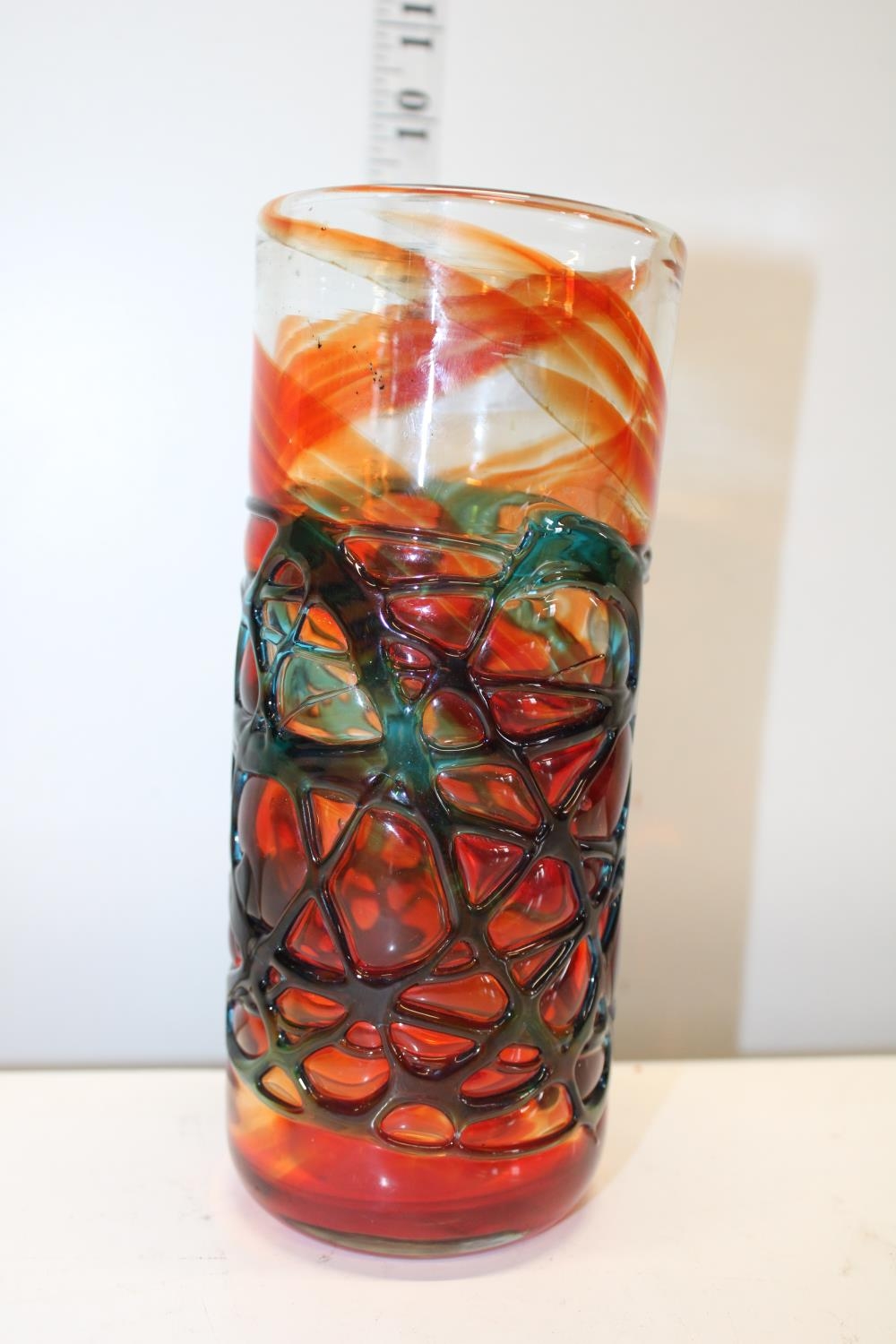 A vintage Medina glass vase