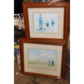 Two well framed prints. Postage unavailable largest 65 x57cm