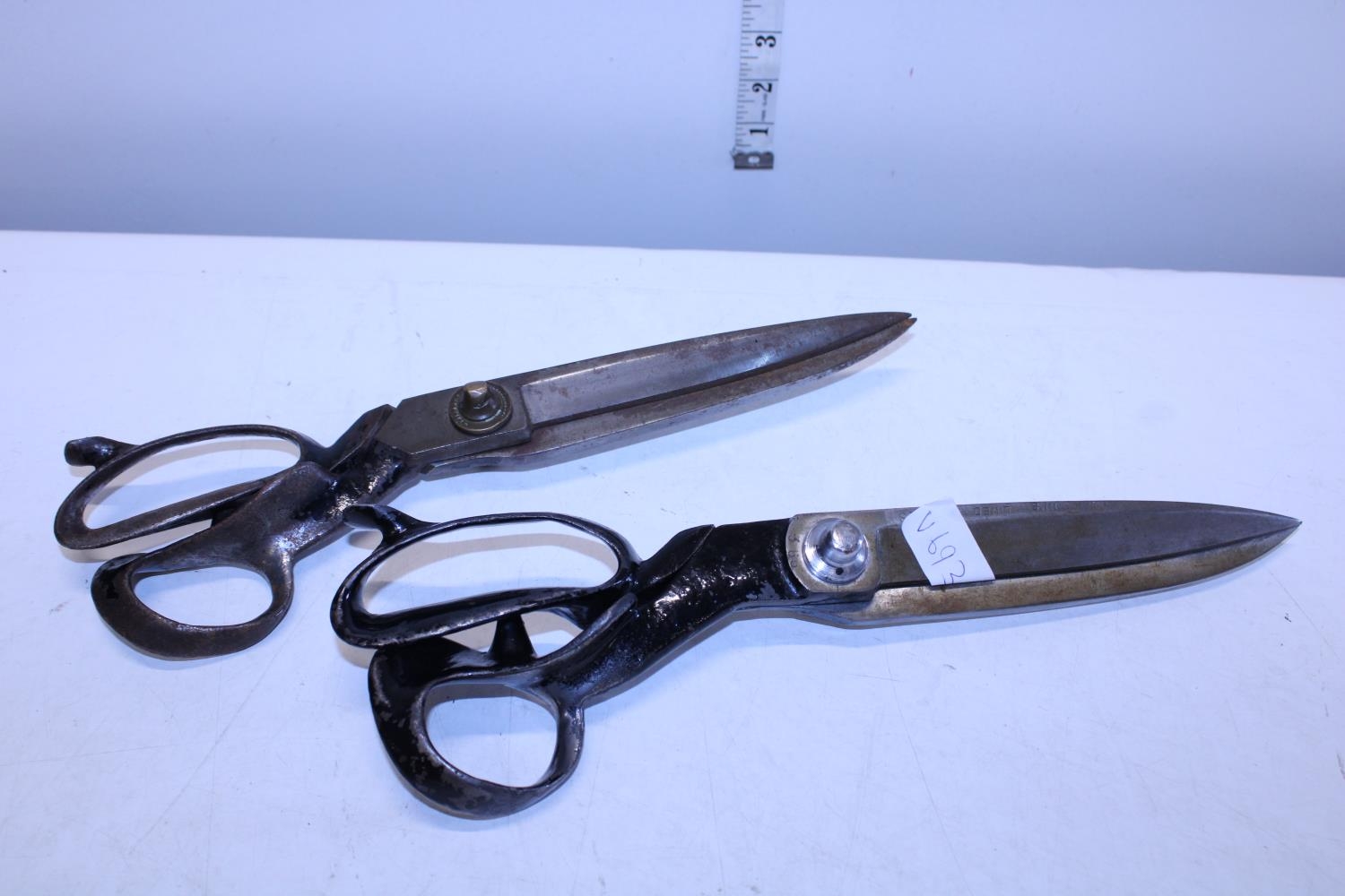 Two large pairs of vintage textile scissors made by Wilkinson's of ...