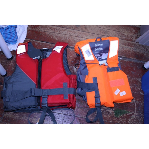 Two child's life preservers