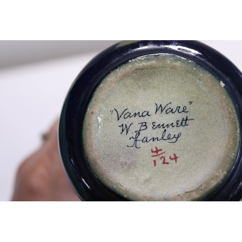 A Vana ware vase by W.Bennett of Hanley