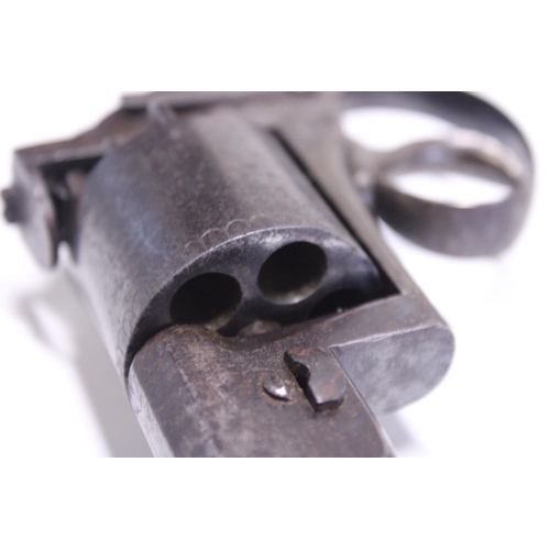 A antique mid-Victorian Webley type open frame revolver. shipping ...