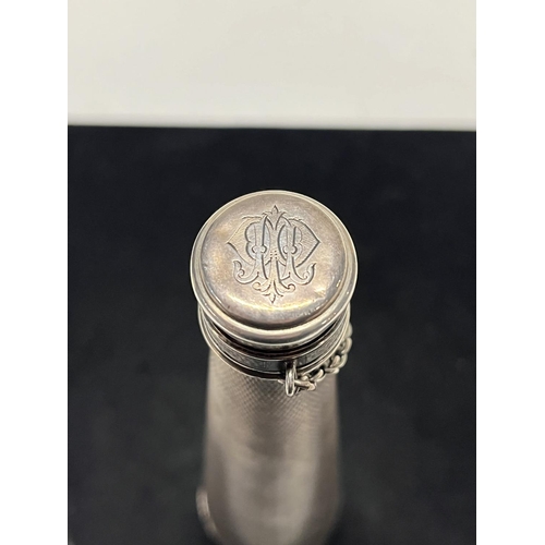 A hallmarked for London 1880 solid silver hunting flask by Charles ...