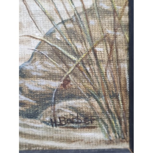 An early work of Hilary Burn SWLA - a study of a Heron, framed oil on ...