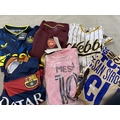A job lot of assorted football shirts and other (assorted sizes)