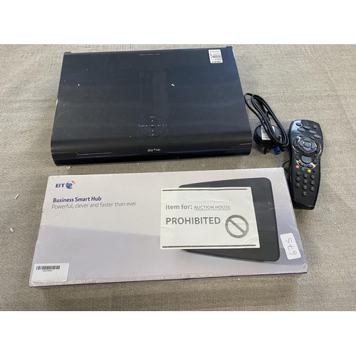 A BT smart hub and a Sky HD viewing box (untested)