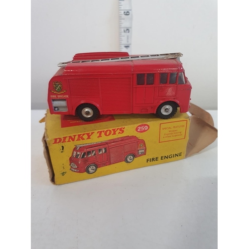 A boxed Dinky fire engine model 259