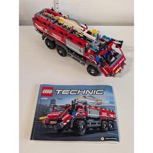 A pre-built Lego Technics Airport rescue truck model 42068 with ...