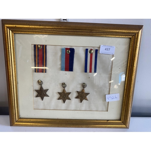Three framed WW2 medals