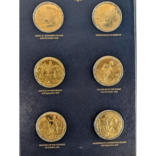 A Churchill centenaries medals Trustees presentation edition silver ...