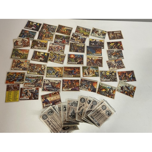 A selection of ABC American civil war related trading cards and replica ...