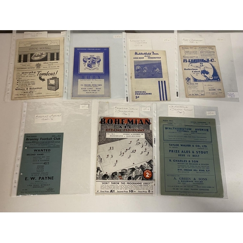 Six assorted vintage football programmes from 1930's-1950's