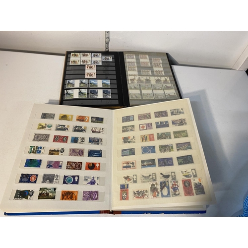 Two stamp albums including mint GP stamps, Victorian Penny reds and other