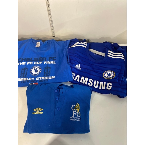 Three Chelsea FC Fan Apparel Items, including an Umbro 1997 FA Cup ...