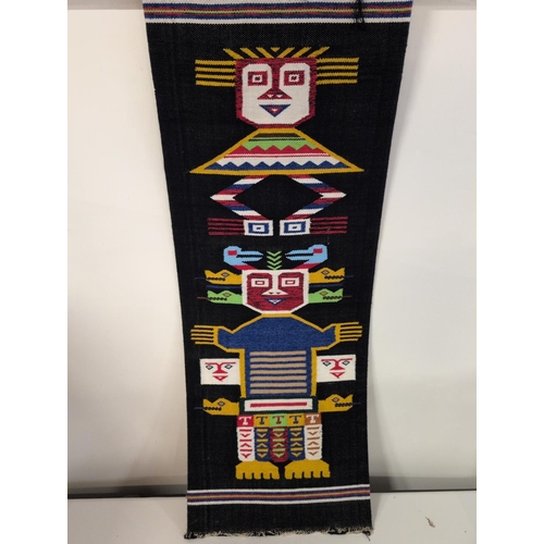 Vintage Mexican Mayan Aztec Woven Tapestry, 108 x 40 cm Shipping ...