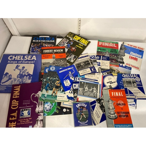 A Collection of Chelsea Football Matchday Programmes and Ephemera, Mid ...