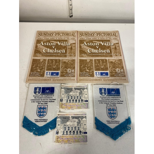 A Selection of 2000 FA Cup Final Memorabilia Items: Aston Villa v ...