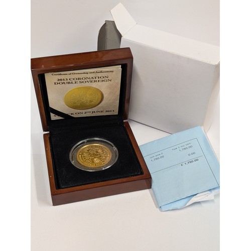 A London Mint 2013 limited edition 22ct gold double sovereign ...